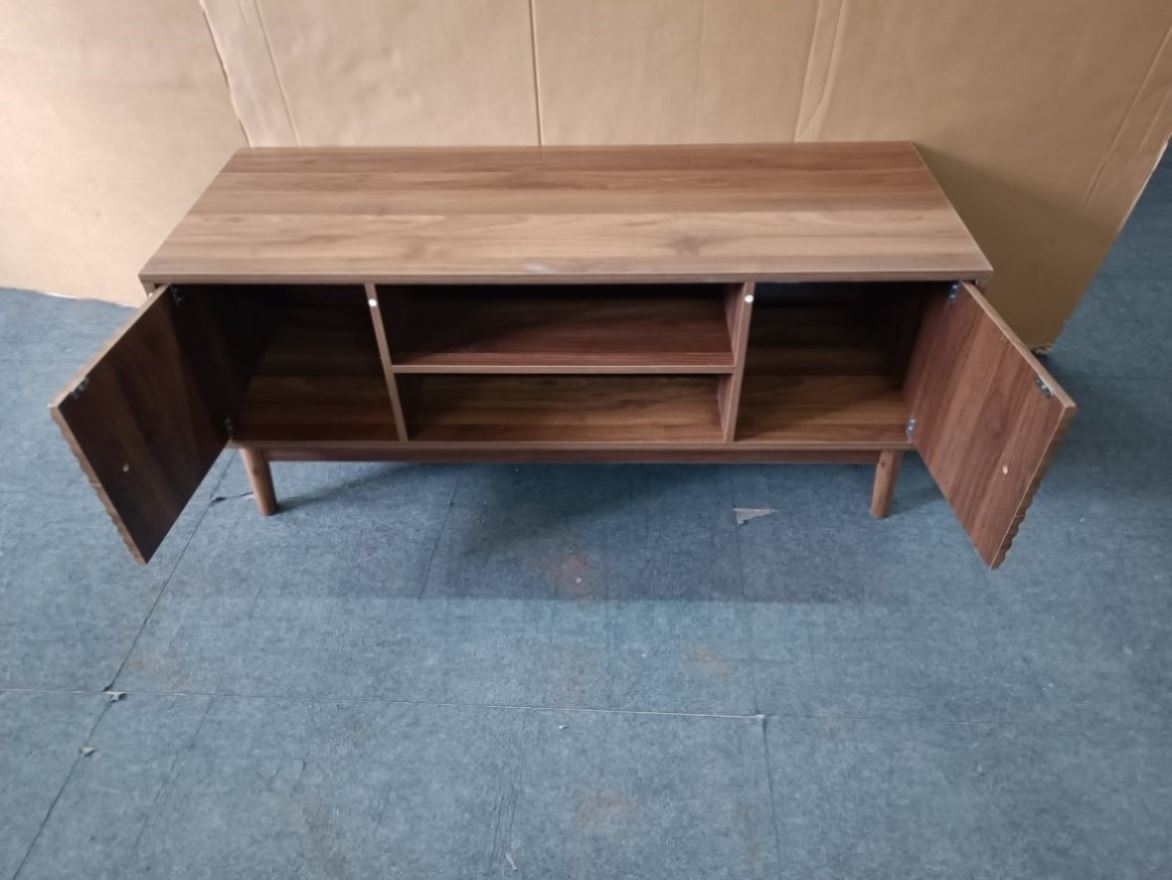 43.31 inch TV Stand, Mid-Century Modern TV Stand for 32/45 inch TV, En ...