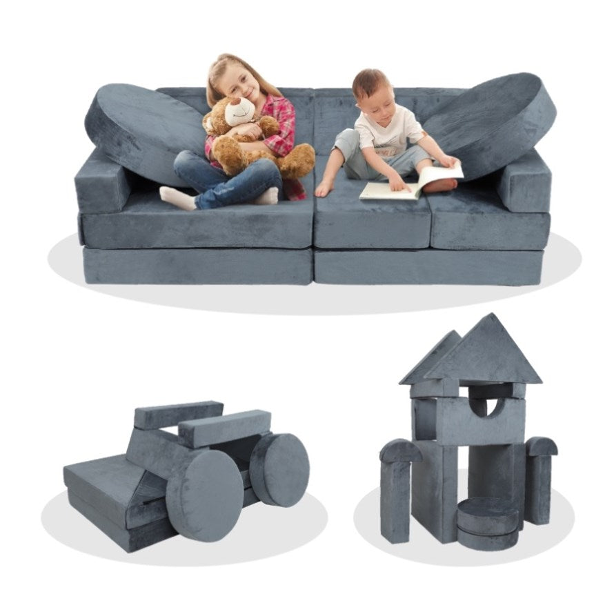 14pcs Kids Sofa Modular Play Couch,Child Sectional Sofa to Boost Creat ...