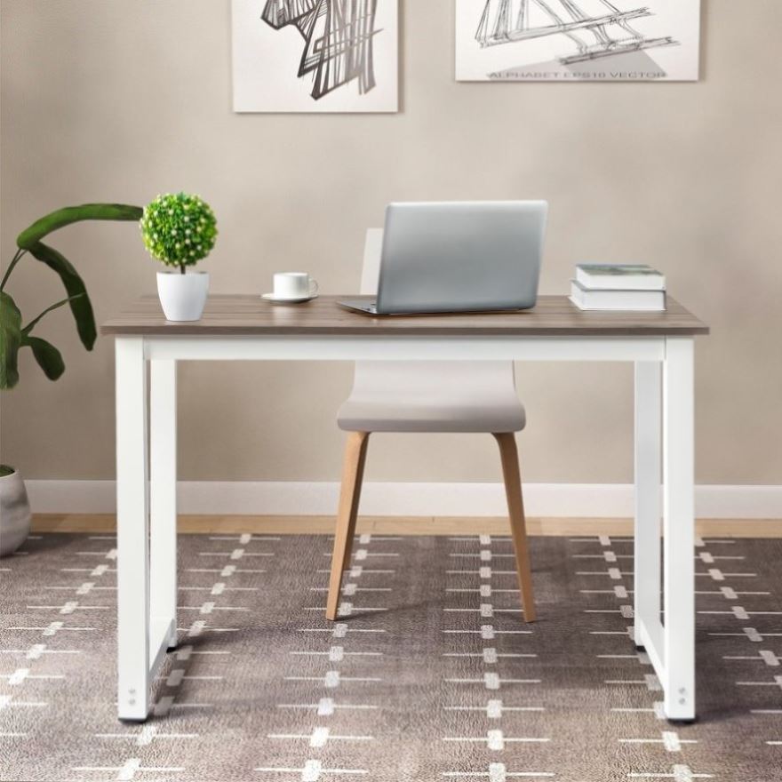 110cm Decent High Strength Wooden Computer Desk Gray 37157969 – ZUN ...