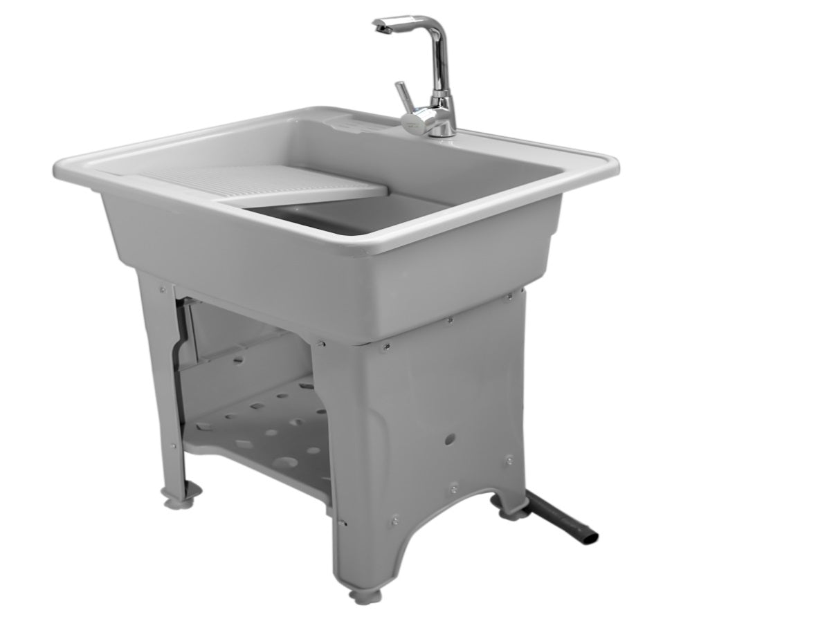 Gray Freestanding Plastic Utility Sinks Utility Sink Laundry Tub Outdo ...