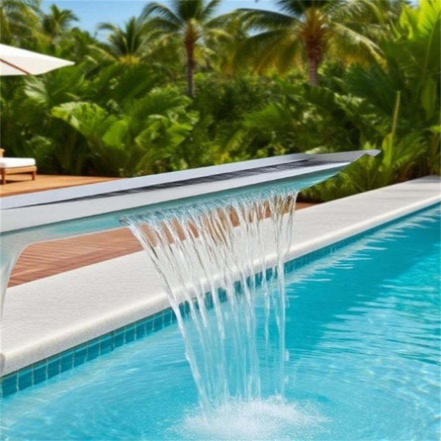 Rectangular Waterfall Pool Fountain Stainless 75144268 – ZUN Savings ...